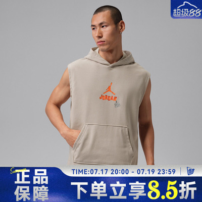 NIKE耐克男运动休闲宽松连帽速干透气美式复古无袖T恤IR6310-236