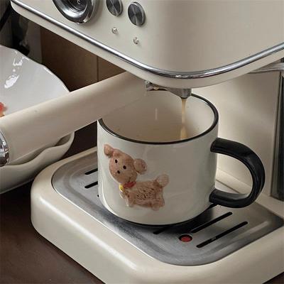 可爱手绘通釉下彩修勾陶瓷餐卡具套杯装KDP马克咖圣啡杯送女生诞