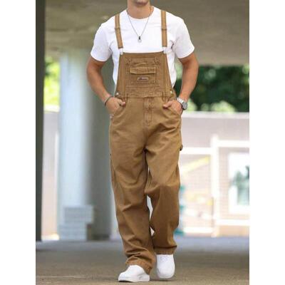 B 63992 Men Four-Season Overalls Loose宽松工装裤