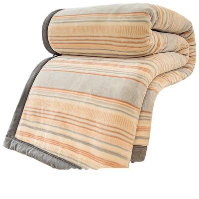 冬季拉毯舍尔毛UNV加厚保暖珊瑚法兰绒小子沙宿舍条毯纹简约盖毯