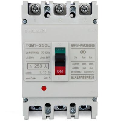 天正TGM1-250L/33004300断路器空气开关380三相160A225A200A250A