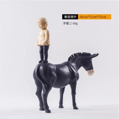 房新中塑式摆件客厅雕奢样板MZP酒店大轻堂软装摆设