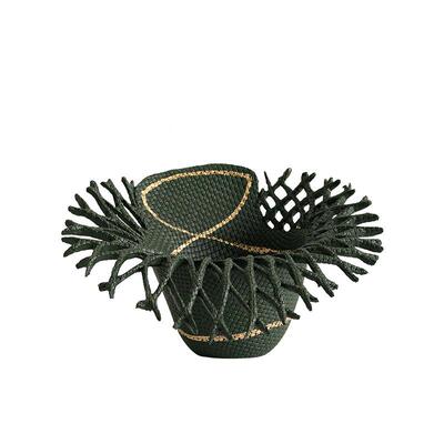 艺贝轻北欧风直筒皮革花瓶客厅奢高级编织花装饰品器子RZB-2595软