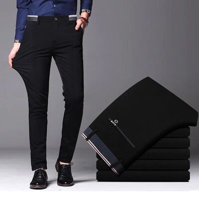 Tailored straight leg suit pants for men男式修身直筒西装长裤