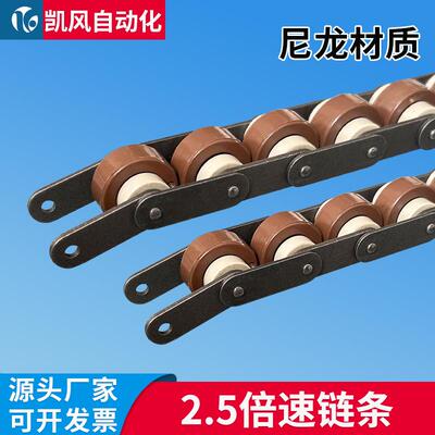 倍速链条BS25-C208A尼龙链条25.4节距2.5倍速链条流水线传动配件