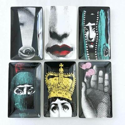 Schafer的盒子 意大利名伶人物陶瓷盘 方形装饰盘 复古首饰盘