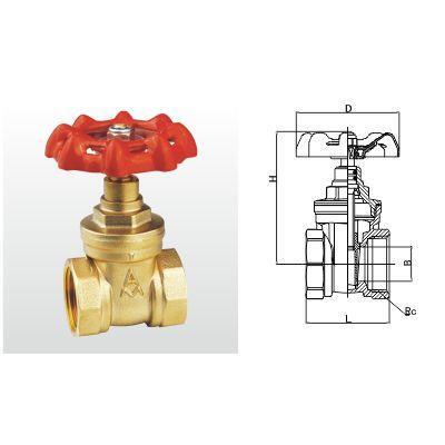 正品埃美柯169黄铜加厚水管阀闸阀板阀开关DN20（6分）3/4专卖店