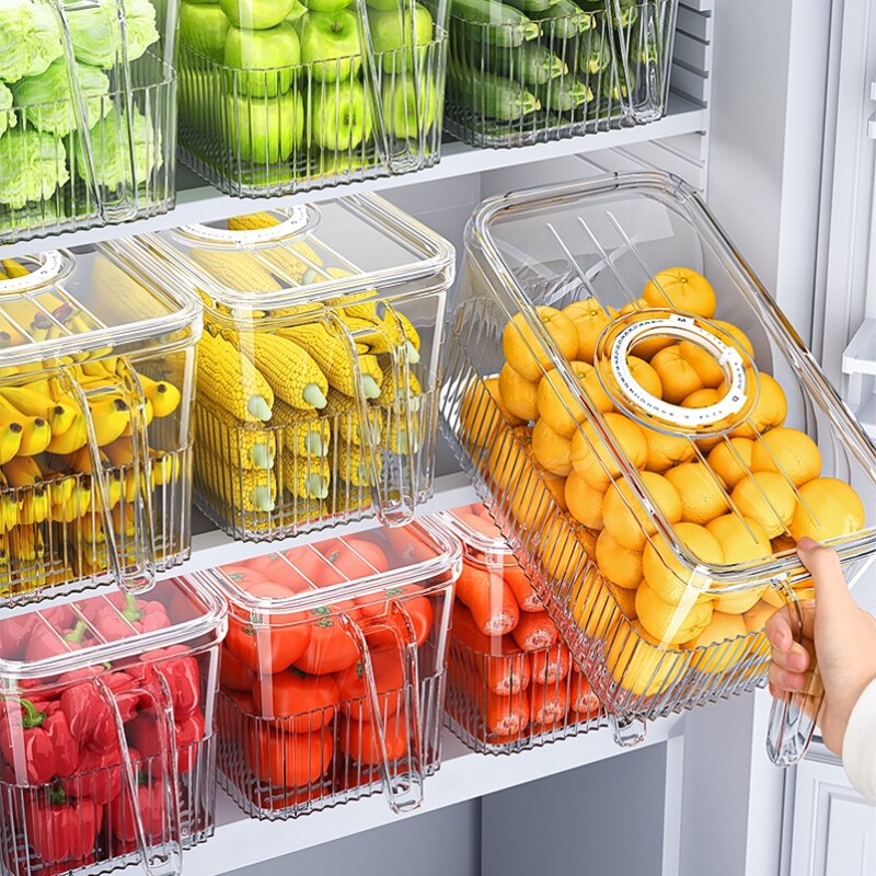 德国冰箱收纳盒食品级厨房蔬菜保鲜盒冷冻专用饺子水果鸡蛋储物盒