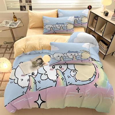 婴肤绒可爱chiik吉LXQa床上件套伊四卡哇学生宿舍a被套三件套加厚