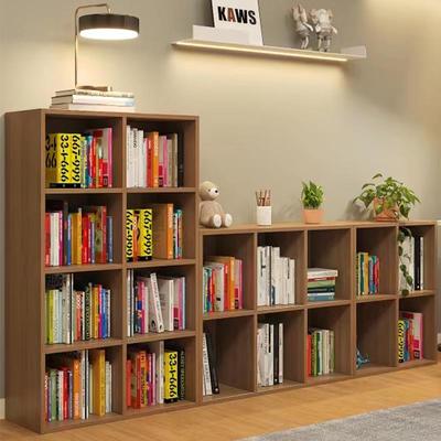 A格MLKE0级胡桃0木色简约置物书架储物柜靠墙落地书中岛展示子柜