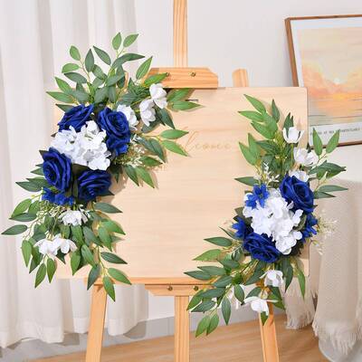 2025地新款人造拱门帷幔纱幔瑰20250086花对花仿真花花两件套婚礼