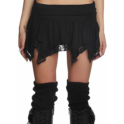 Double layered lace low waisted short skirt 双层蕾丝低腰短裙