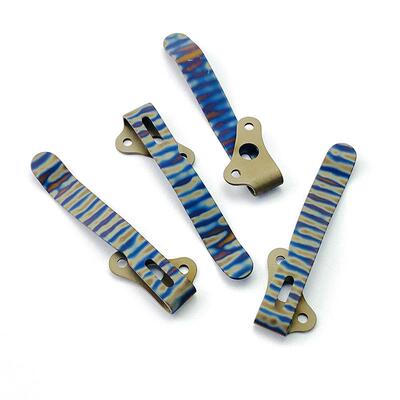 Demko AD20/20.5 Standard Clip 钛合金虎纹烧钛背夹 刀配件