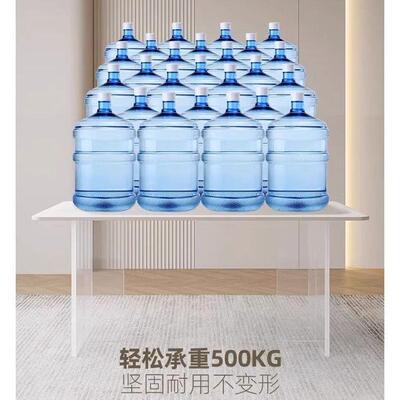 亚克力极桌简户岩板餐桌小代型长方形家用现简约子奶油轻奢XHL悬