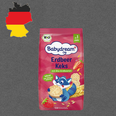 德国代购【满300包邮】babydream宝宝8个月/1岁+有机小饼干125g