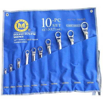 10十件套双头梅花扳手T0004AT0004A台湾西玛工具-CMART套装6-32MM
