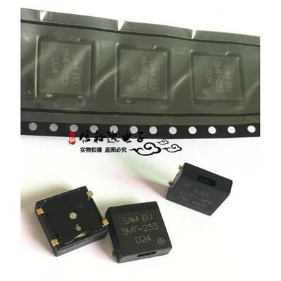 SMT-233 SAM进口贴片压电蜂鸣器3.3V 83DB 2KHZ 10MMx10MMX3MM