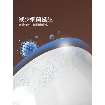 景德镇官方陶瓷筷无铅餐具套装家用专礼用饭盘子勺子碗AQZ子盒装
