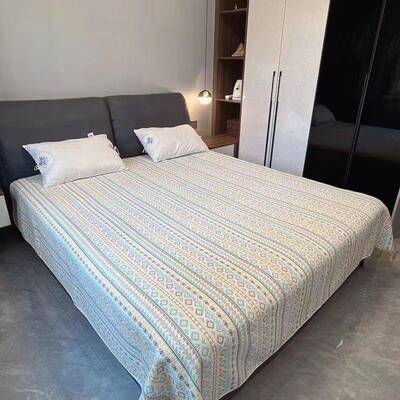 纯棉六层*纱布夏季加厚软席160240床单A类宿单人床无品牌/舍加厚