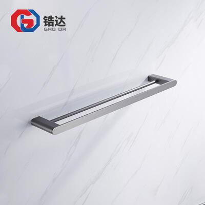 3毛04锈钢GDZY302巾杆孔毛巾架加厚浴室单杆双杆卫不生间墙打上浴