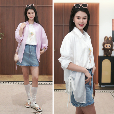 多巴胺  休闲防晒天丝衬衫 42209  424