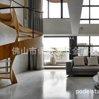 钢木木纹漆梯整体墅复式栏TVG扶手楼楼护梯厂别家