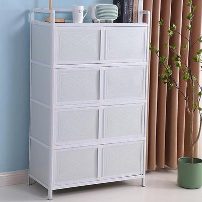 厨房餐边柜铝金合门多层收纳橱柜碗储柜置物架带简5324易家用物柜