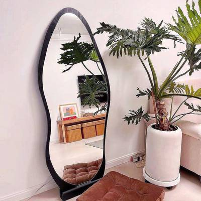 落镜地家用卧室客厅全身镜可壁挂服店中式奢风轻一体KRG试衣装镜