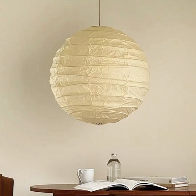 中古侘寂风akari野口勇v宣纸圆球吊灯卧室餐厅书房民宿设计师氛围