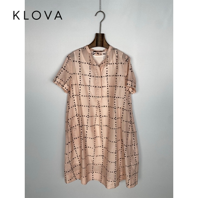 柯罗芭夏季专柜同款丝棉廓形波点连衣裙   LW3021 ￥5690