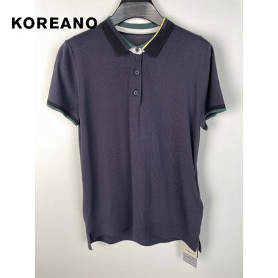 柯利亚诺夏季专柜同款藏蓝色休闲Polo领小衫  ZT9317G ￥2280