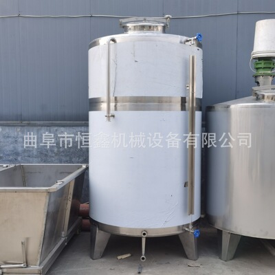 恒鑫3立方不锈钢储存罐制作304立式锥底不锈钢酒容器酿酒设备报价