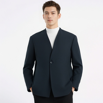 【XUBIAN】ShowTime CleanFit轻奢全羊毛极简手工V领男女同款西服