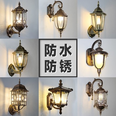 复古过道麦阳台太保庭院灯户外壁灯室外楼梯防水美式欧式背景