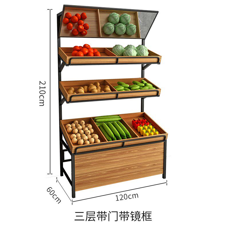 水果货架展示架生鲜超市蔬菜架子水果店柜子多P层置物架摆果展示