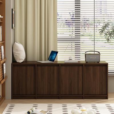 PWE实木风中古飘窗地柜矮柜卧柜容室可坐大量储物阳台收纳高柜子