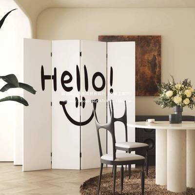 现代简约动屏风隔断客厅VUA玄用关卧室遮挡家办公酒店折装饰简易