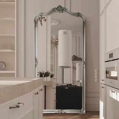 法式复古雕全身镜落地镜帽间穿室花衣镜女生卧镜F7798T5H子服衣装