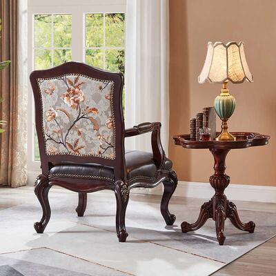 美复古休闲椅客厅式单人沙发椅式老虎椅高背HKT椅店欧会客椅接待