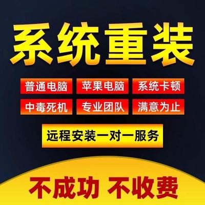远程电脑系统重装安装纯净win7win10win11台式笔记本重装系统重做