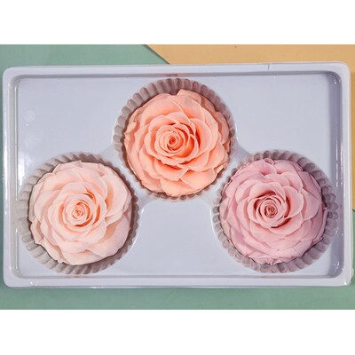 速发永生花玫瑰花7-8cmA级拼花玫瑰花头诞材礼物214圣花节厂家