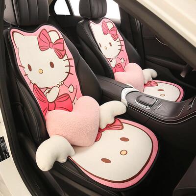 汽座垫8758车坐垫冬季绒新卡保通座垫暖加绒加厚座椅套款可爱毛半