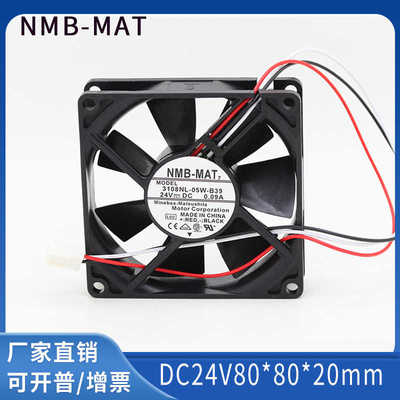 日本NMB-MAT 3108NL-05W-B39 DC 24V  0.09A  8CM 打印机散热风扇