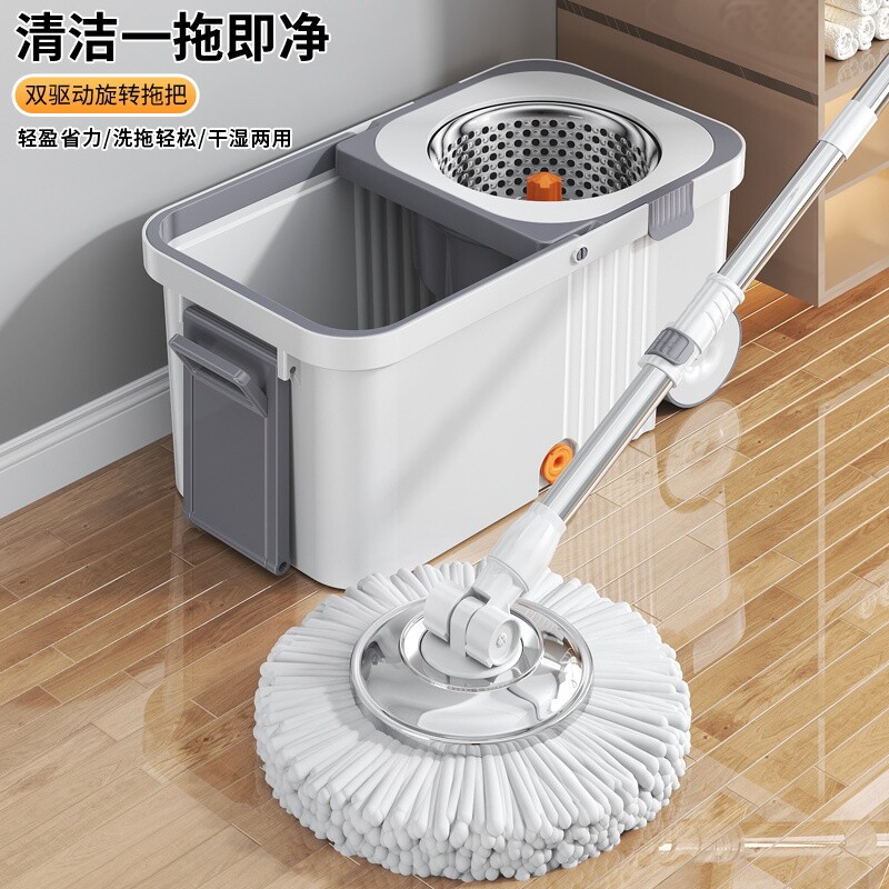 旋转拖把免手洗2025新款家用甩干墩布桶地拖布净脱水懒人拖地