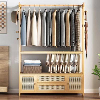 衣帽架落地卧室家用挂衣架多功置结能客厅纳物架实耐用简易F76877