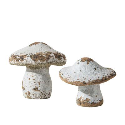 蘑菇thj#hlo%花摆件样板间宿酒店民装器做旧佛头饰