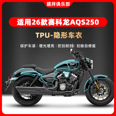 适用于26款赛科龙AQS250隐形车衣贴膜油箱保护贴纸仪表膜改装配件
