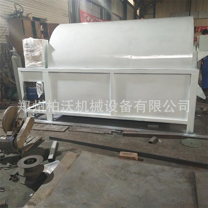 柏沃两项电加热滚筒式100斤花生炒货机不锈钢温控瓜子烘干翻炒机