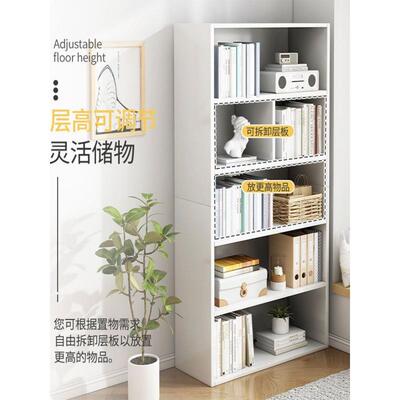 墙置物架书架落地物多层简易靠收JXV纳柜家卧用储柜子客厅室学生