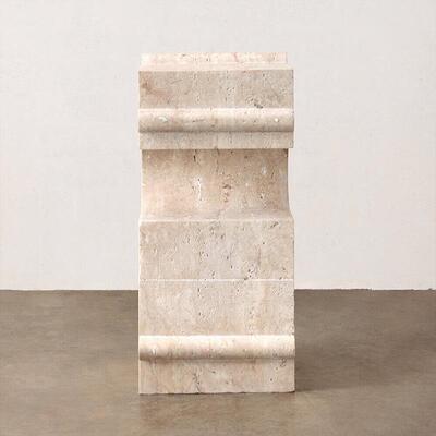 式极简轻奢意天然理石餐桌台面茶几家用客厅酒店大墅84394别饭台